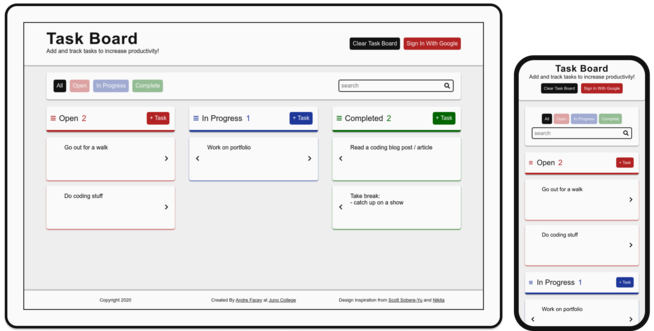 GitHub - afacey/taskboard: Task Board is a React and Firebase based ...